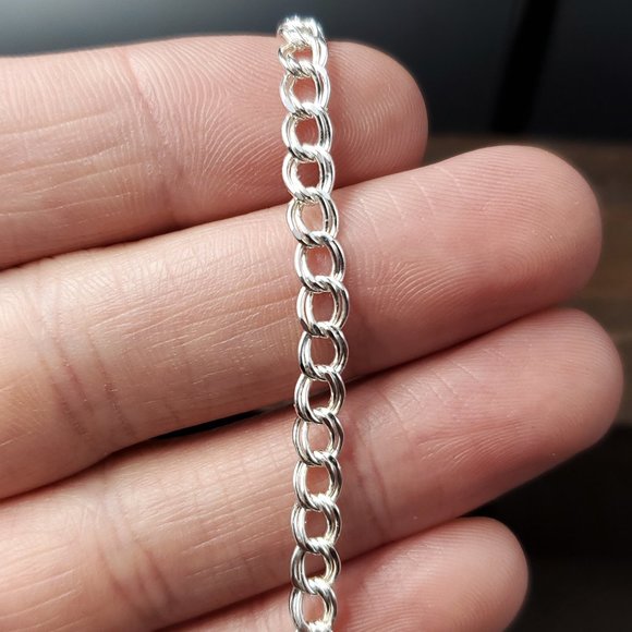 Jewelry | 7 Inch Sterling Silver Cool Interlocking Circles Chain ...